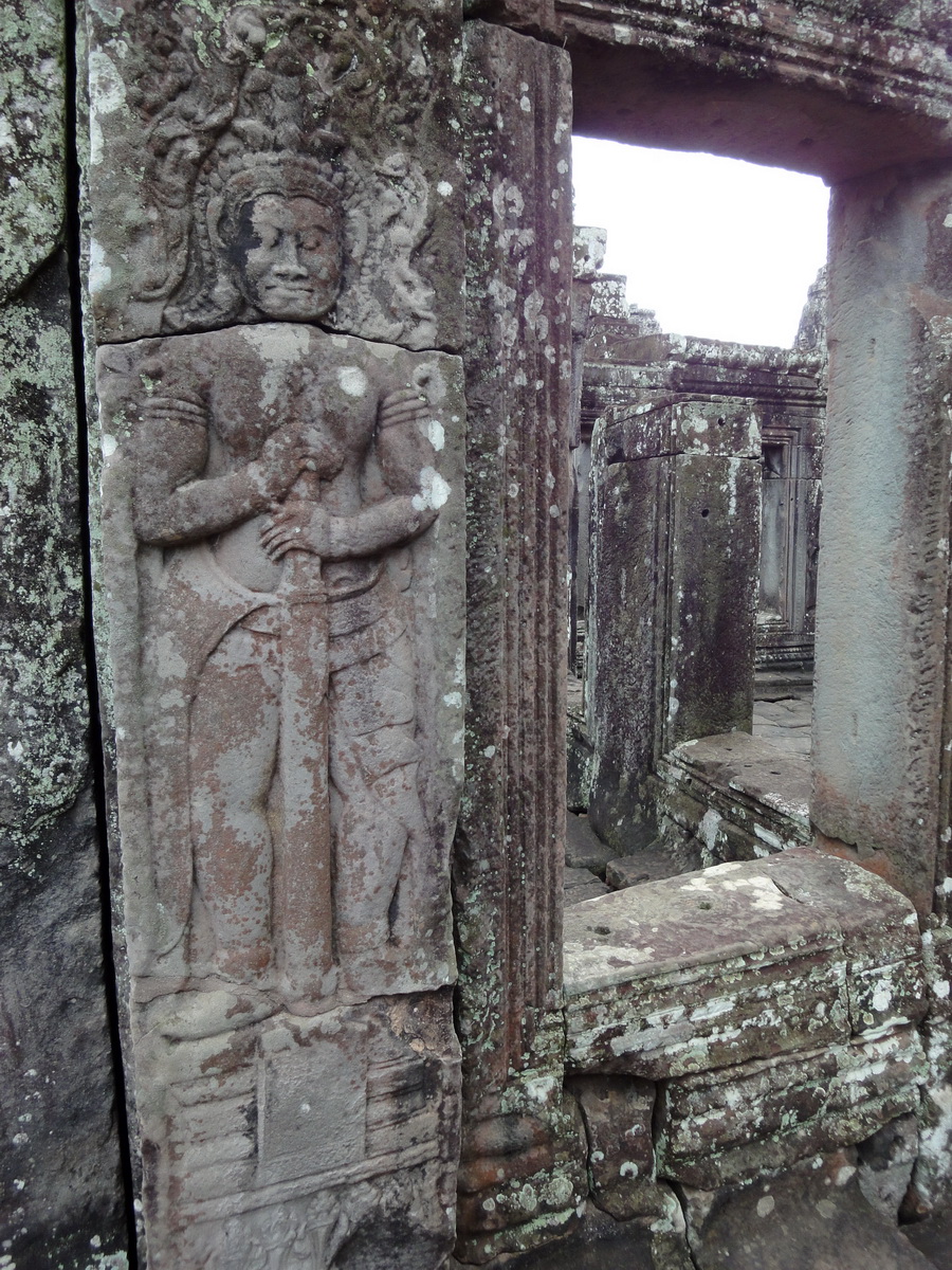 Asisbiz Bayon Temple Bas relief mythic guardians Asuras stand on guard 01