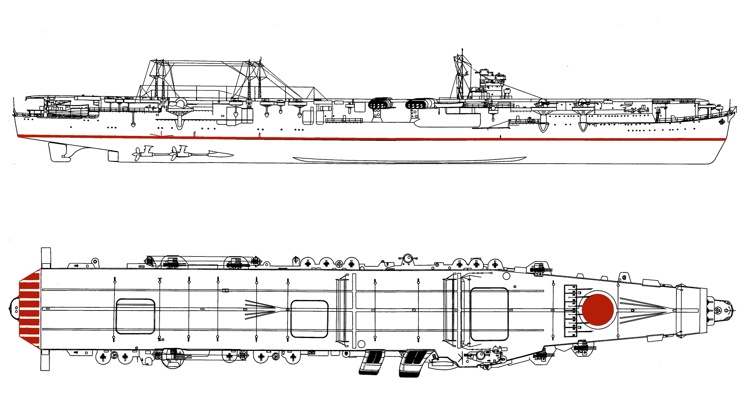 Asisbiz Japanese aircraft carrier Soryu 2d technical drawing or ...