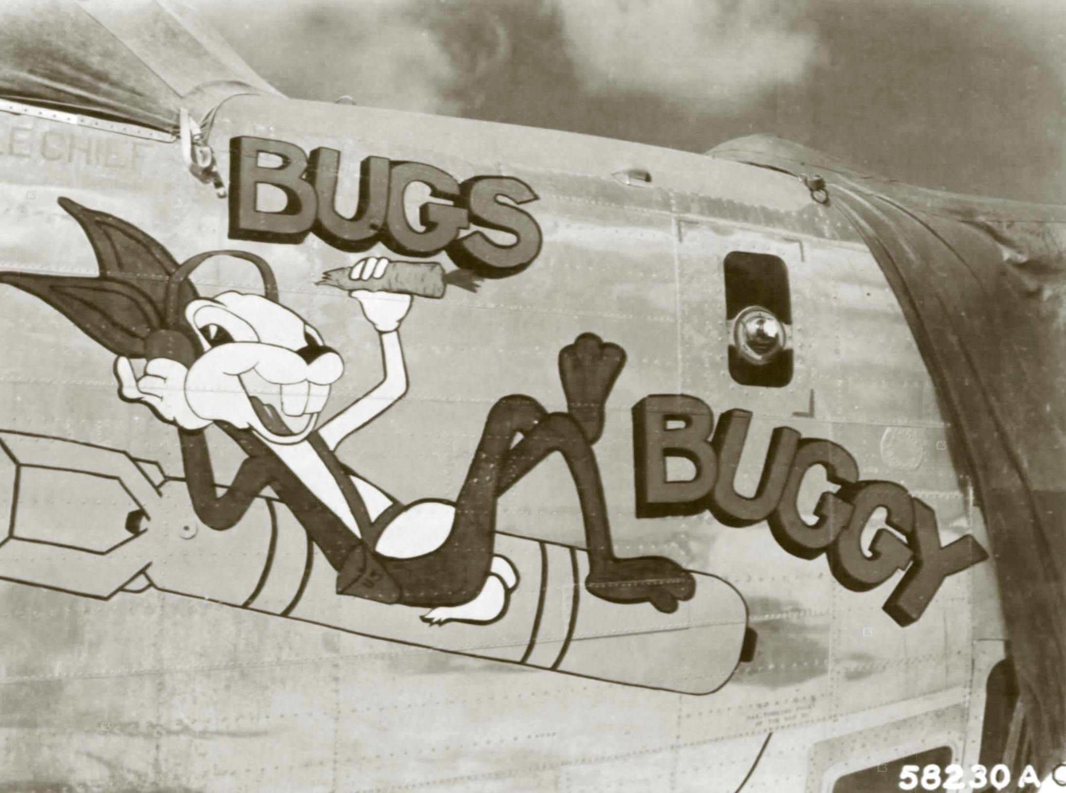 Asisbiz 44 40707 B-24J Liberator 7AF 494BG864BS 707 Bugs Buggy on Angaur Isl Palau Caroline ...