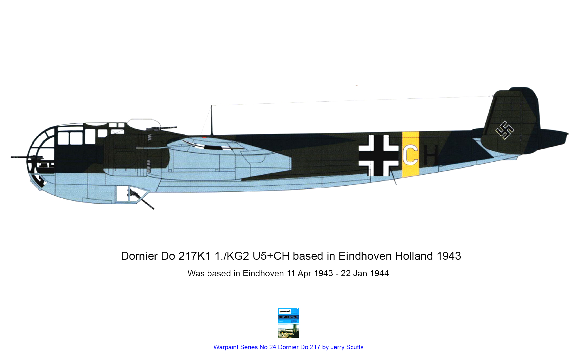 Asisbiz Dornier Do 217K1 1.KG2 U5+CH based in Eindhoven Holland 1943 ...