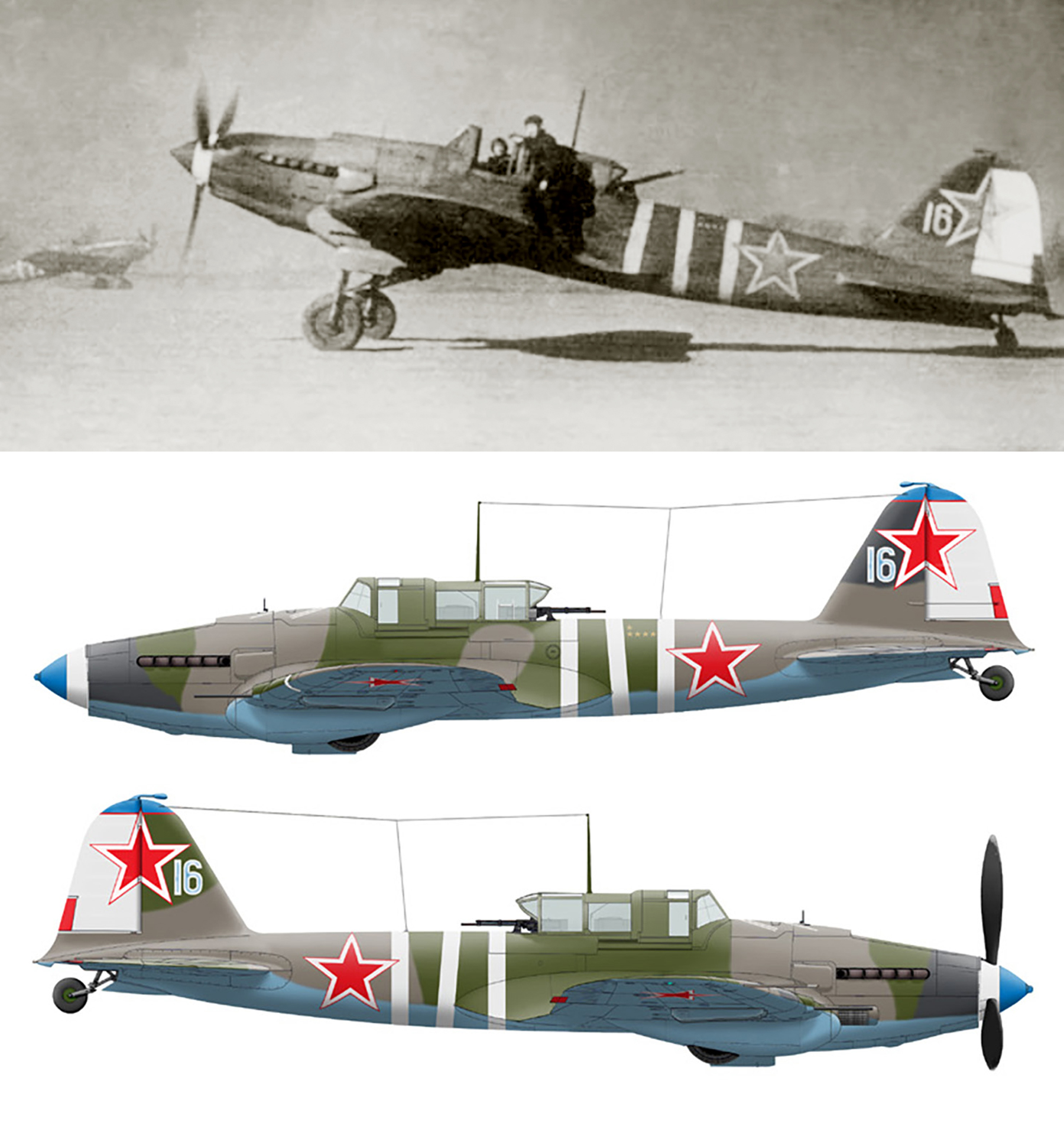 Asisbiz Ilyushin Il 2M3 Sturmovik 175GvShAP 874ShAP Blue 16 waits for the go signal 0B