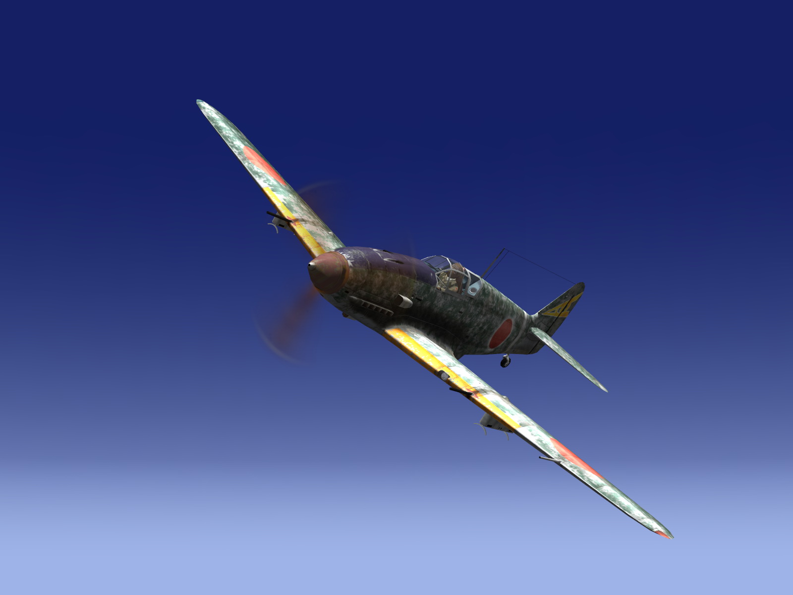 Asisbiz IL2 RD Ki-61 68 Sentai 1 Chutai quarter profile V01