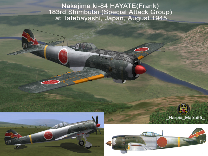 Asisbiz IL2 HM Ki 84 183 Shimbu tai W117 Tatebayashi AF Japan Aug 1945-V0A