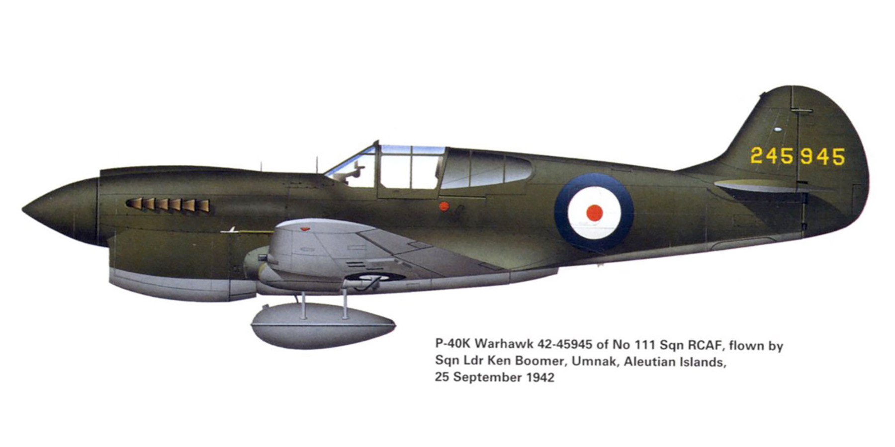 Asisbiz Curtiss P-40K Kittyhawk RCAF 111Sqn Ken Boomer 42 45945 ...