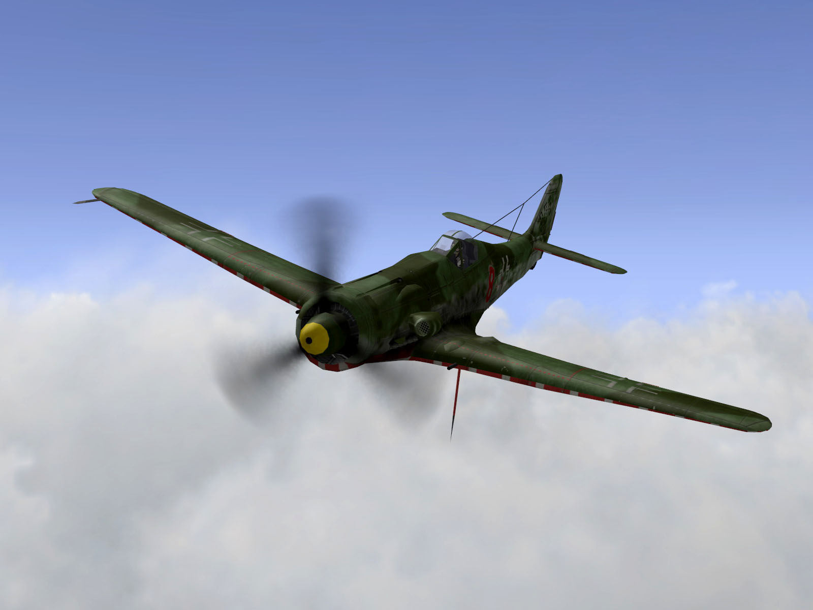 Asisbiz IL2 TT Ta 152C JV44-Red 8 front 3 quarter profile view V01