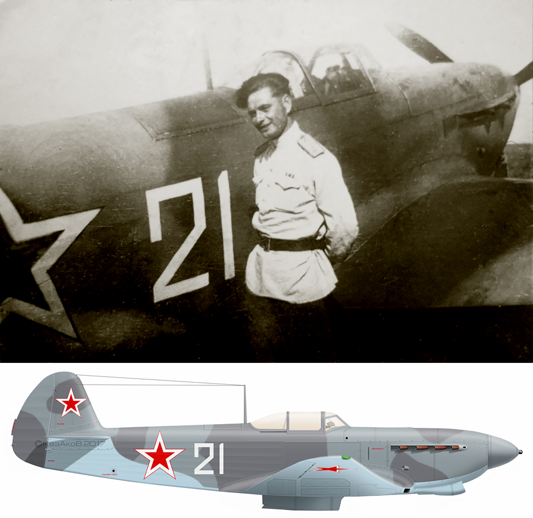 Asisbiz Yakovlev Yak 9 628IAP 10IAK White 21 with Vladimir Nikitovich ...